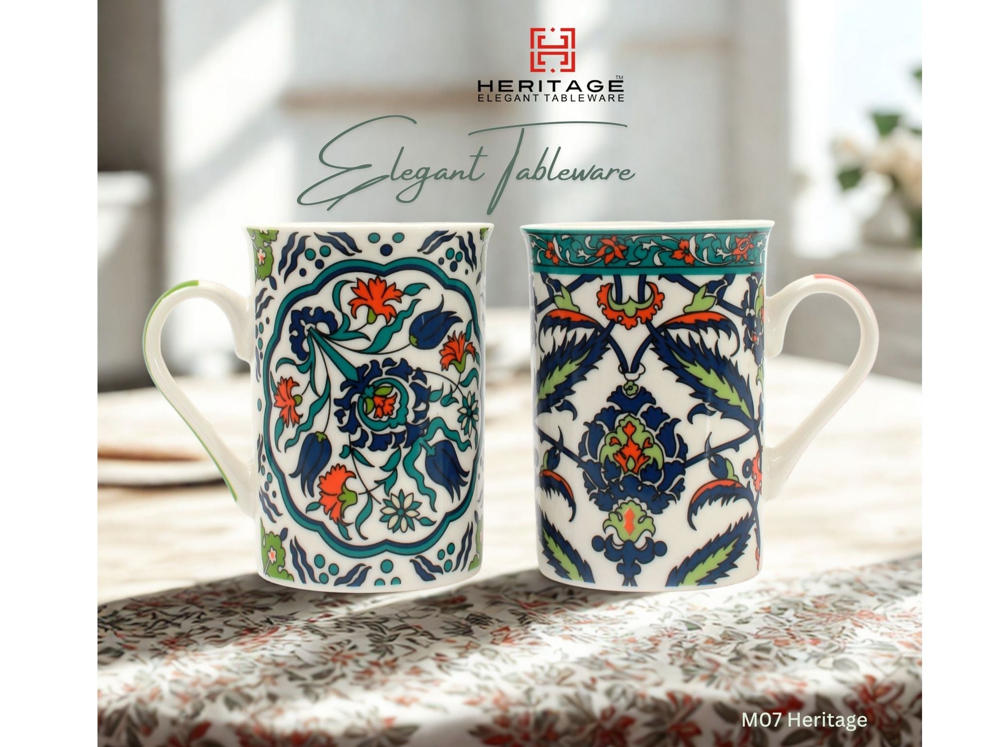 HERITAGE CLASSIC FLORAL DESIGN MUG 6PC SET – Thermotek