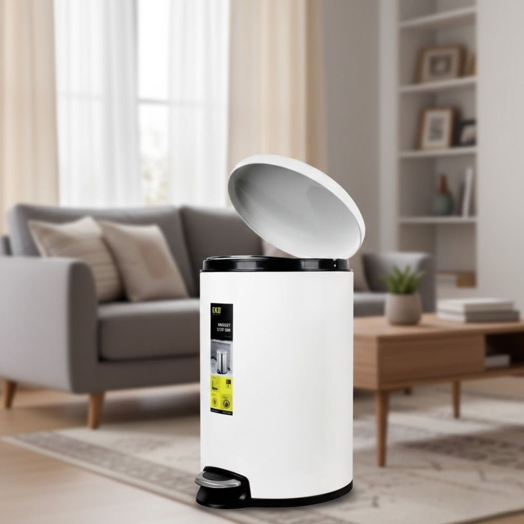 EKO MAGGEY STEP BIN 9213 WHITE – Thermotek