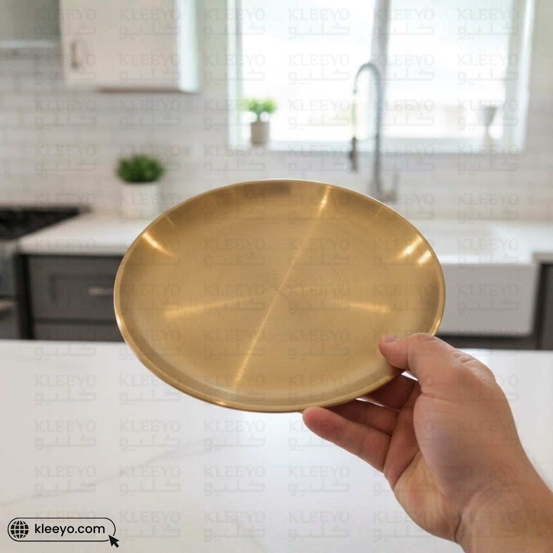 Minimalist Gold Metal Oval Serving Plate – Thermotek